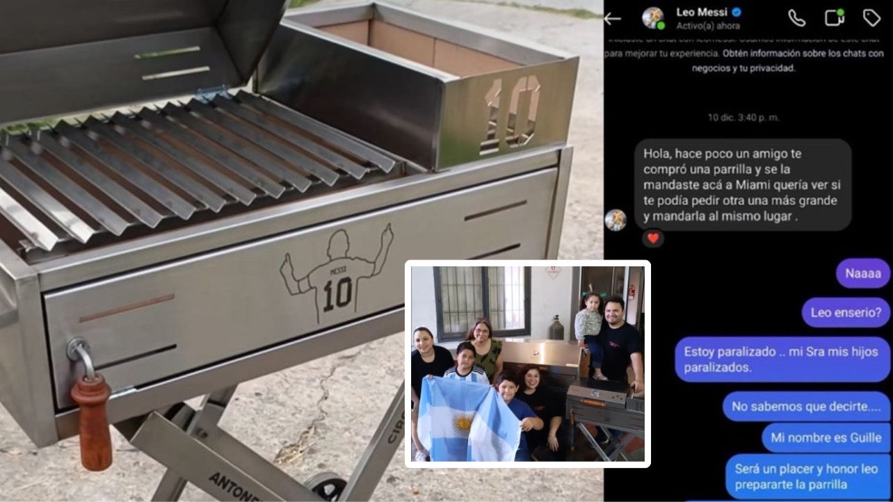 Messi sorprendió a un fabricante de parrillas, que le mandó un diseño ...