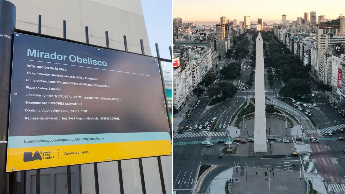 Comenzaron obras para instalar un ascensor en el Obelisco y que turistas accedan a mirador en la ...