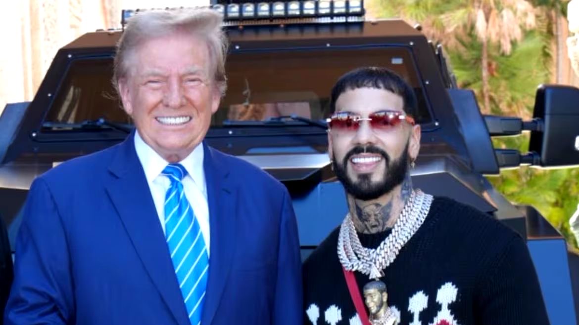 ¡Que junte! Anuel AA comparte con Donald Trump en su casa: "Como ser ...